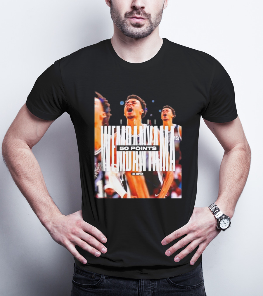 Victor Wembanyama Spurs 50 Points 8 PM T-Shirt