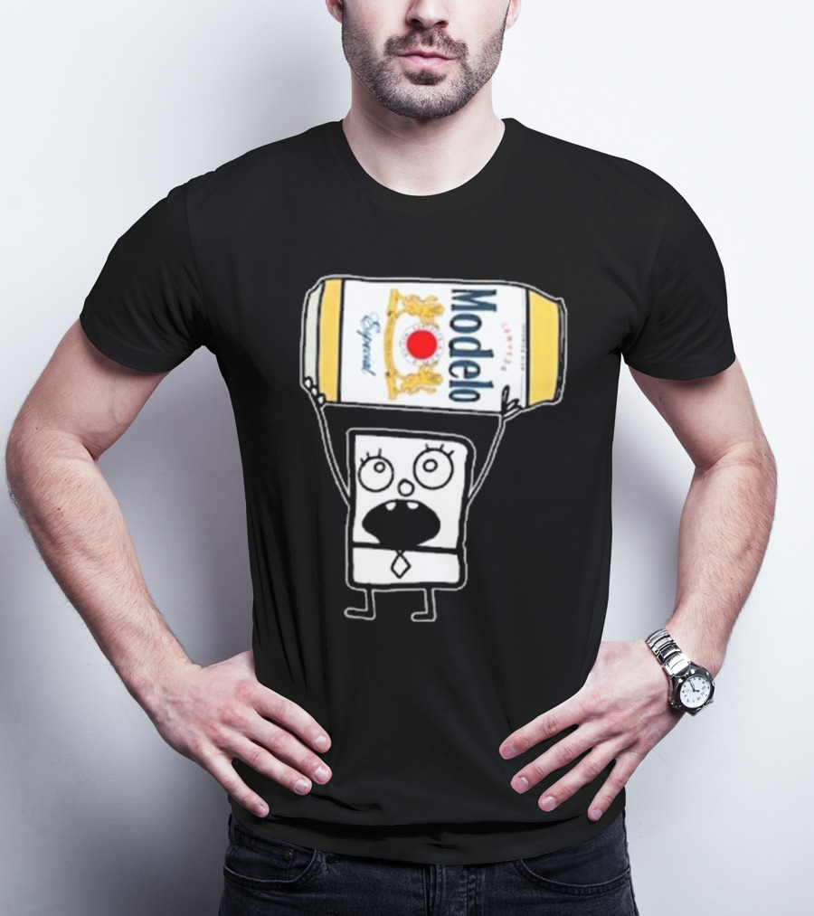 Doodlebob Lifting Modelo Especial Beer Can T-Shirt