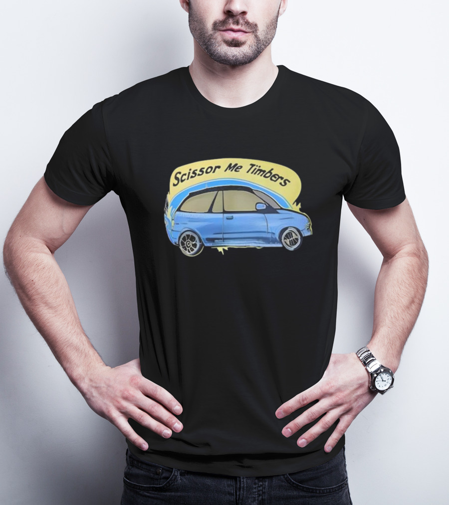 Scissor Me Timbers Blue Car Image T-Shirt