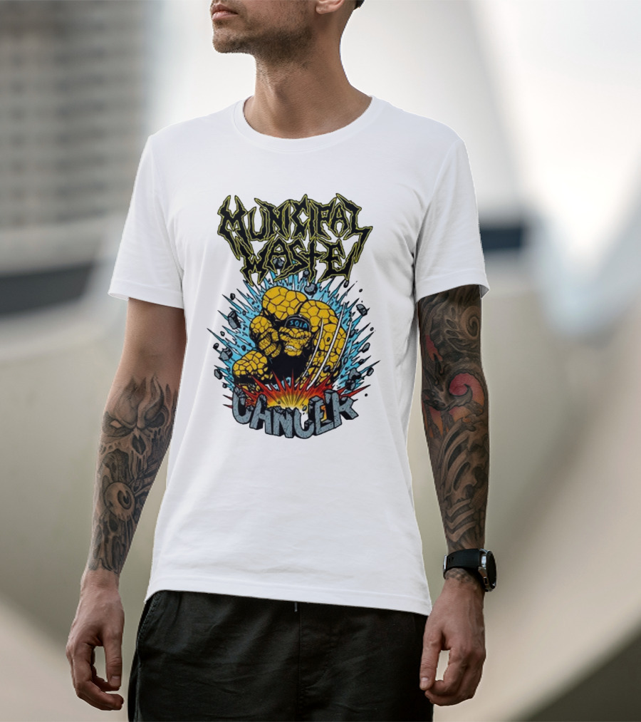 Municipal Waste SOIA Thing Clobberin Cancer Explosion T-Shirt