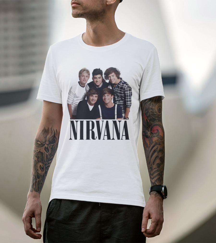 Nirvana One Direction Mashup Fan Shirt Image T-Shirt