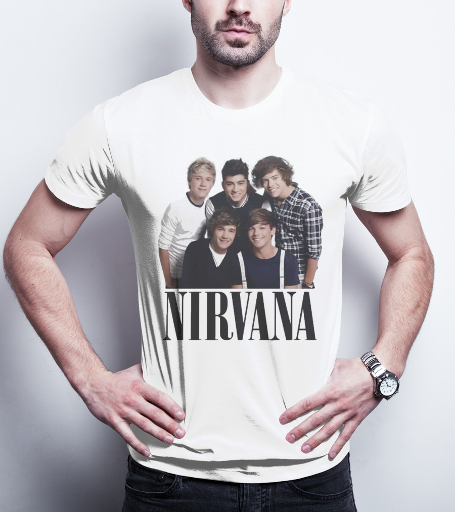 Nirvana One Direction Mashup Fan Shirt Image T-Shirt