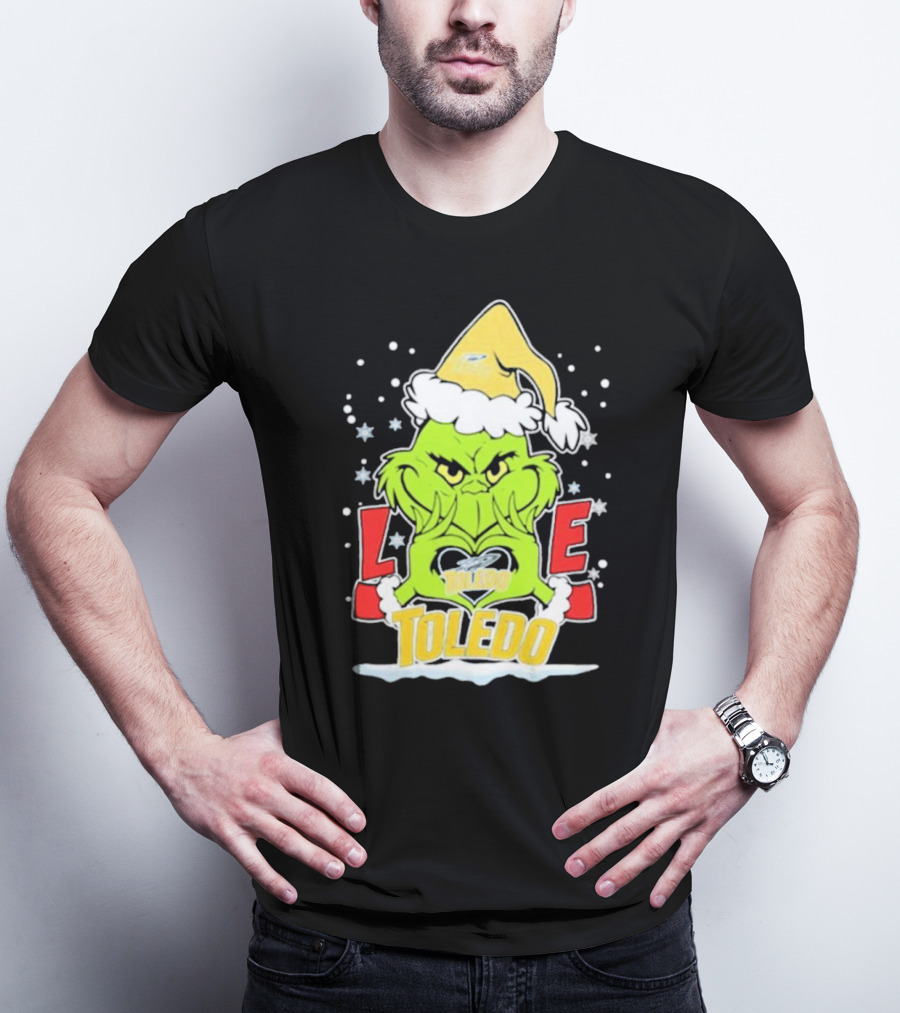 Grinch Love Toledo Rockets Football Christmas T-Shirt
