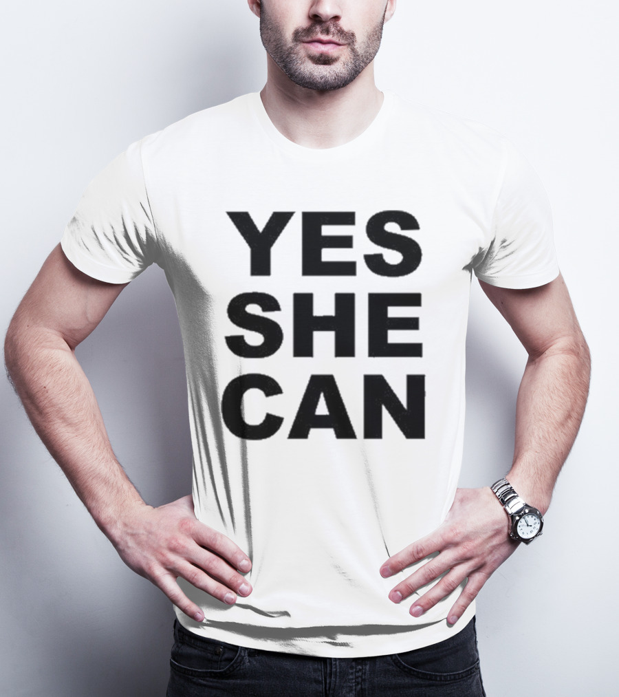 Yes She Can Empowerment Affirmation Oprah Winfrey Inspirational Message T-Shirt