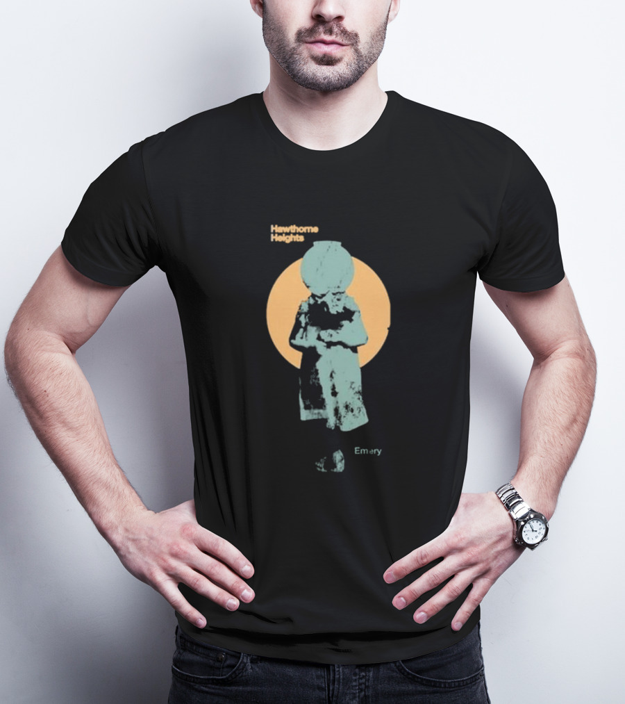 Hawthorne Heights Emery Abstract Figure With Retro Circle T-Shirt