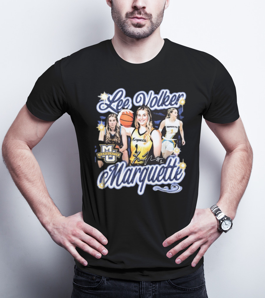 Lee Volker Marquette Basketball Star #1 Retro 90s T-Shirt