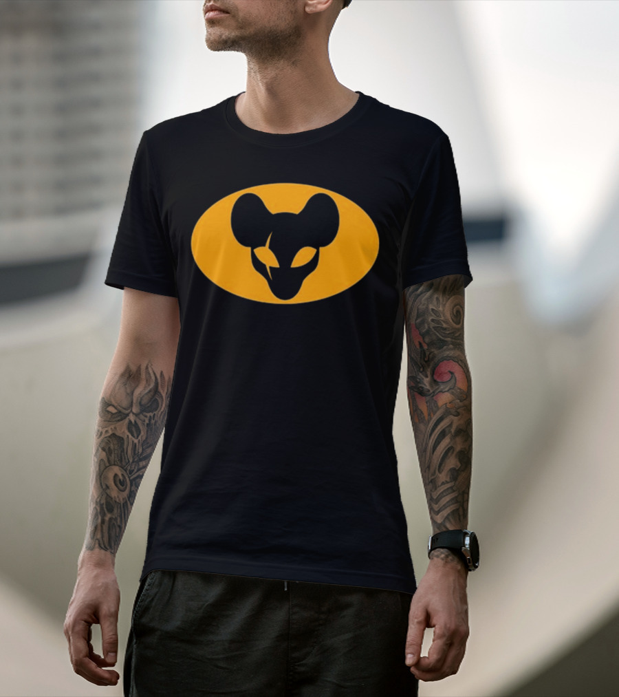Mythical Sausage Ratman Bat-Inspired Emblem T-Shirt