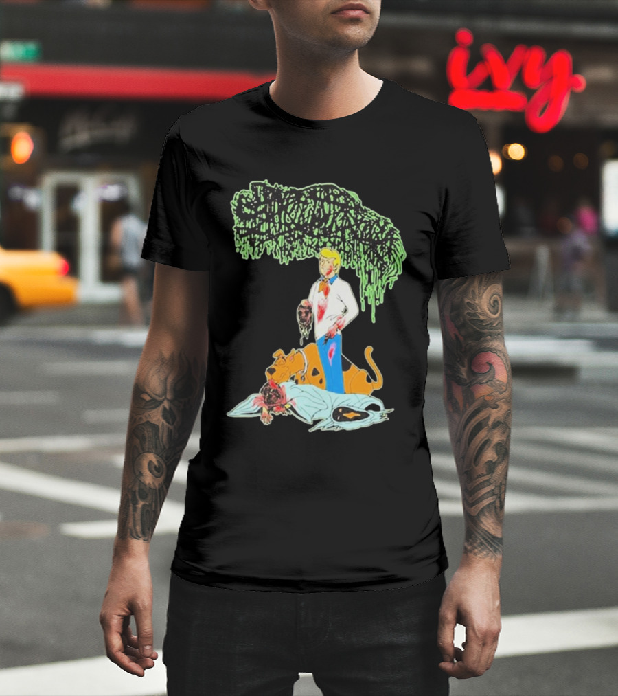 Sanguisugabogg Groovy Horror Parody Fred And Shaggy Scooby-Doo Scene T-Shirt