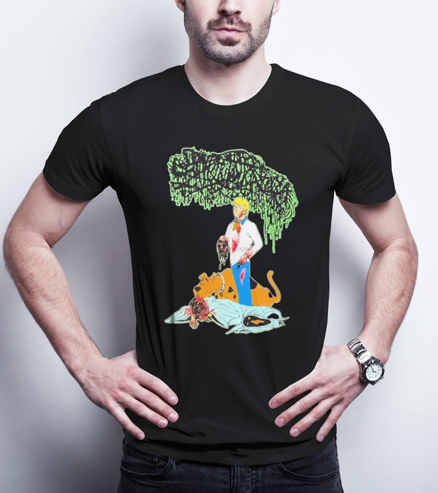 Sanguisugabogg Groovy Horror Parody Fred And Shaggy Scooby-Doo Scene T-Shirt