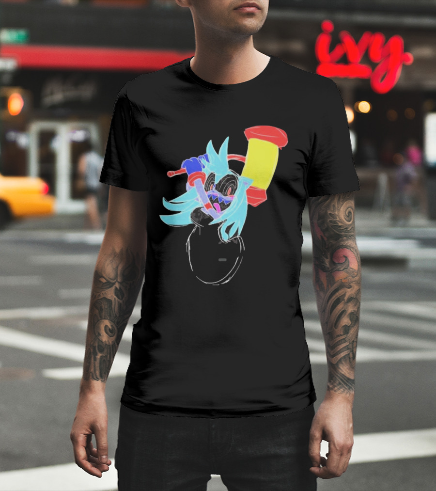 Spud Gun Hammer Time Neon Cartoon Character T-Shirt