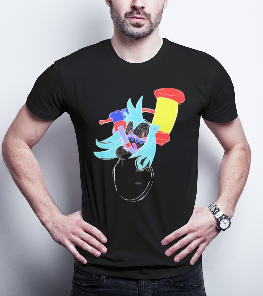 Spud Gun Hammer Time Neon Cartoon Character T-Shirt