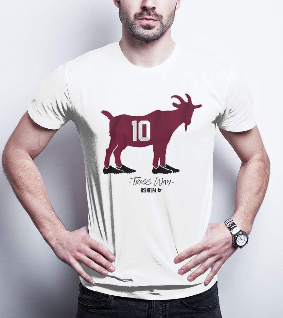 Tress Way 10 Punt Goat Washington Commanders NFLPA T-Shirt