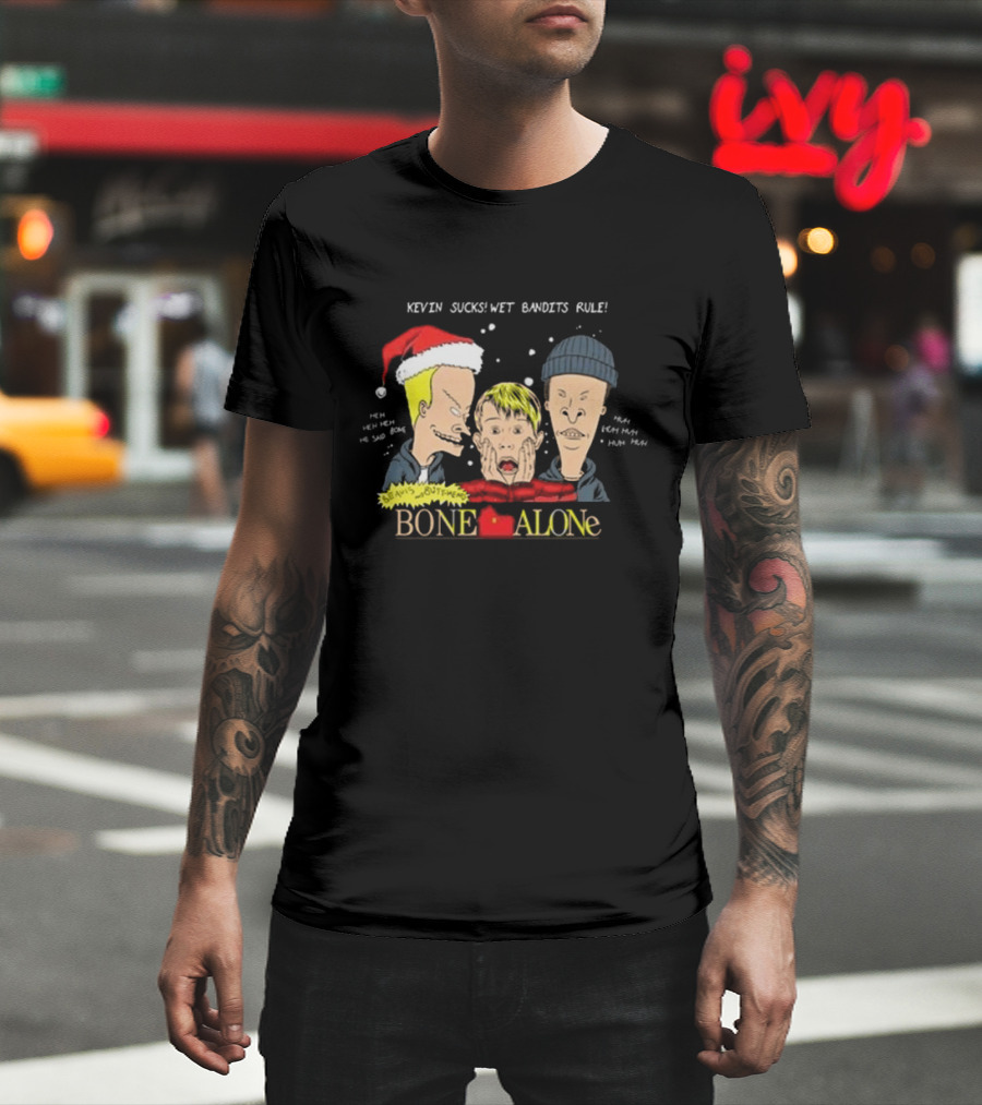 Beavis And Butt-Head Bone Alone Kevin Sucks Wet Bandits Rule T-Shirt