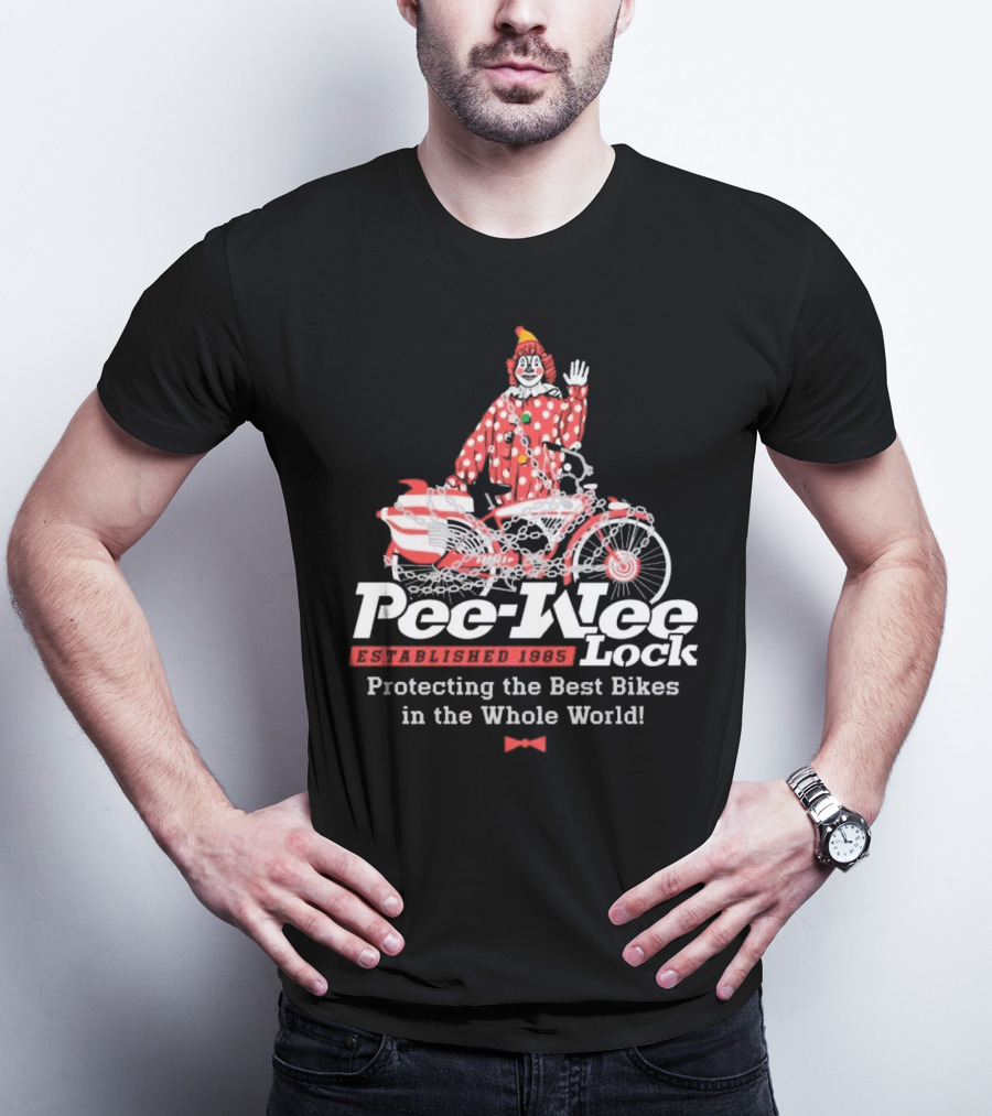 Pee-Wee Lock Established 1985 Protecting The Best Bikes In The Whole World T-Shirt