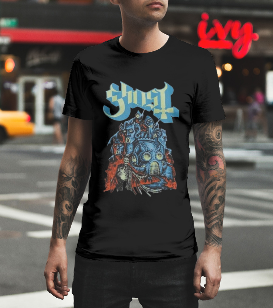 Ghost Band Robot Castle Glow In The Dark T-Shirt