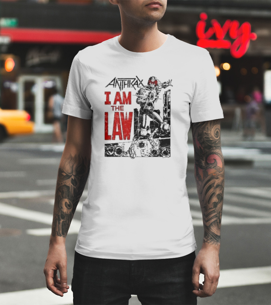 Anthrax I Am The Law Comic Judge Dredd T-Shirt