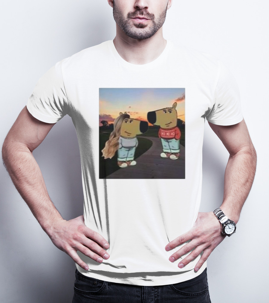 Chill Guy Ho Ho Ho And Chill Girl At Sunset Funny T-Shirt