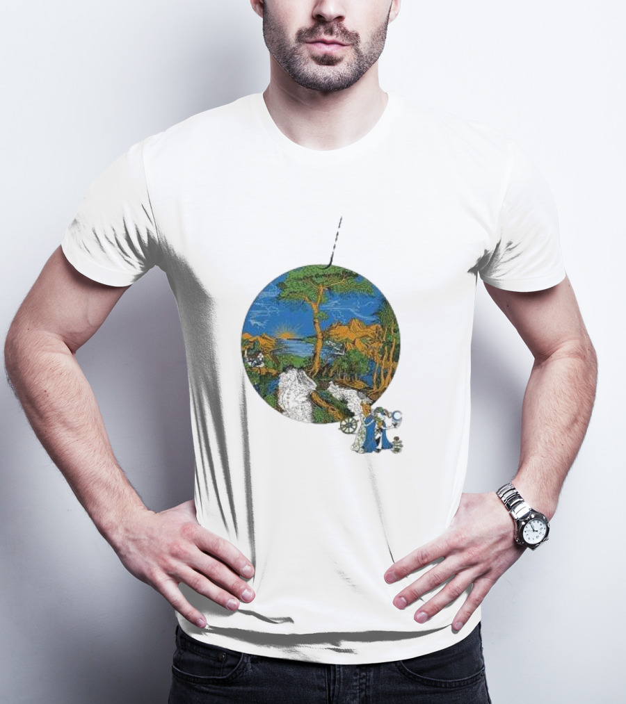 Fleet Foxes Sun Giant Scenic Nature Tree And Mountains T-Shirt