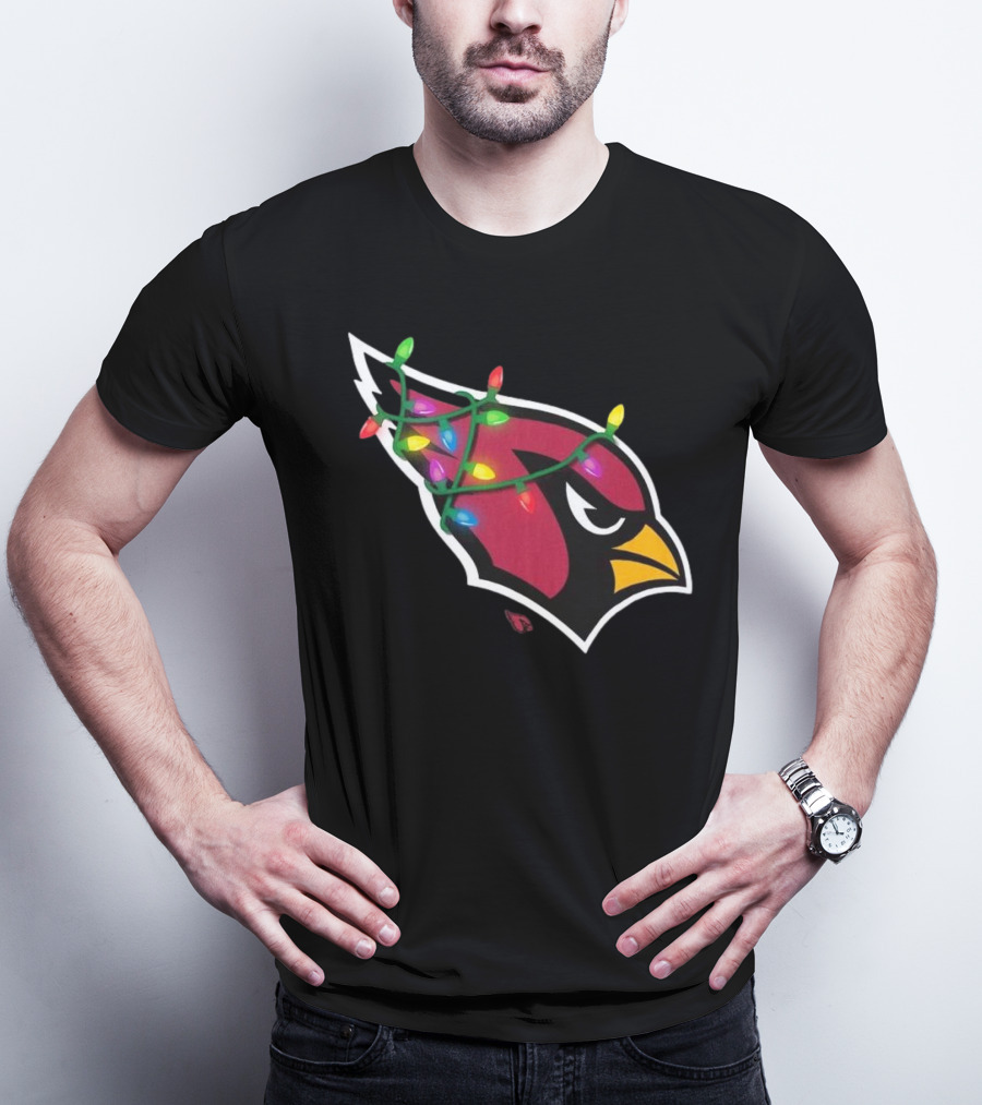 Arizona Cardinals Festive Holiday Lights T-Shirt