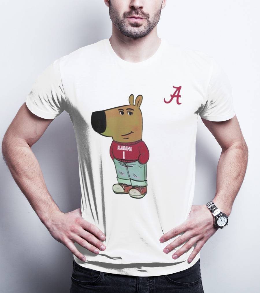 Alabama Crimson Tide Chill Cartoon Character T-Shirt