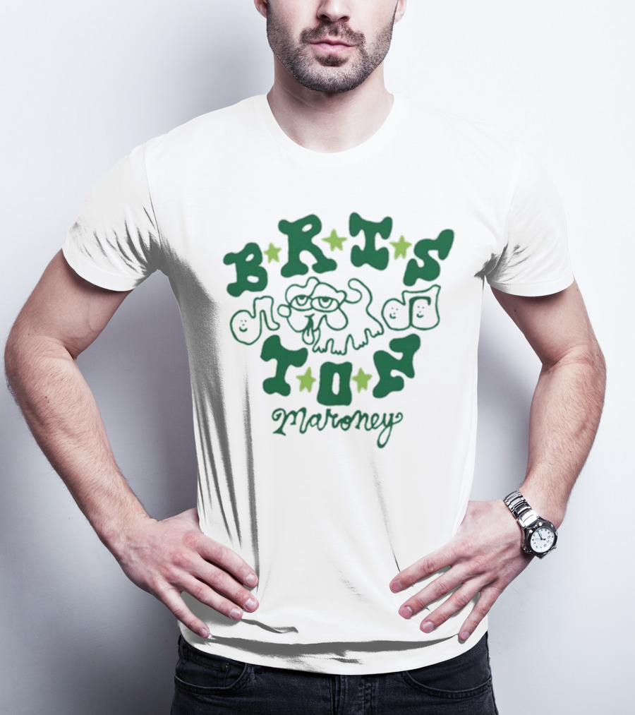 Briston Maroney Playful Dog And Stars T-Shirt
