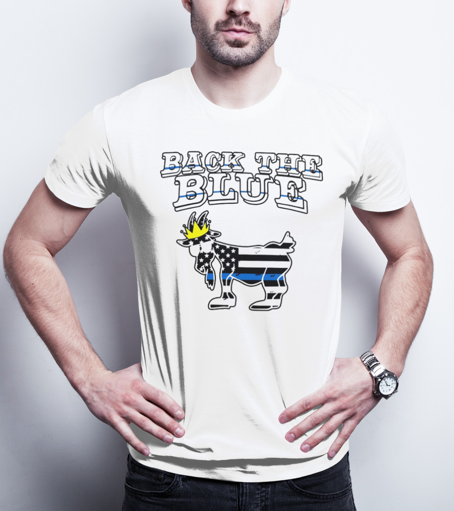 Back The Blue Goat US Flag T-Shirt