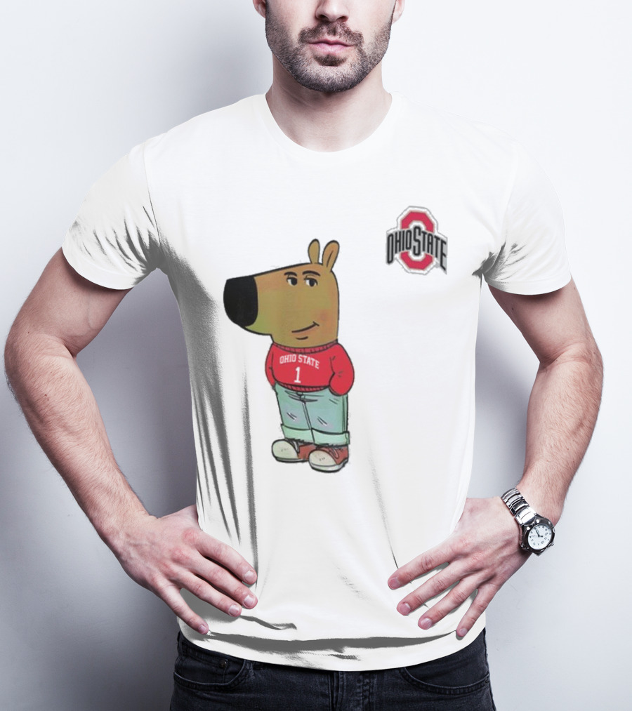 Ohio State Buckeyes Character In Red T-Shirt