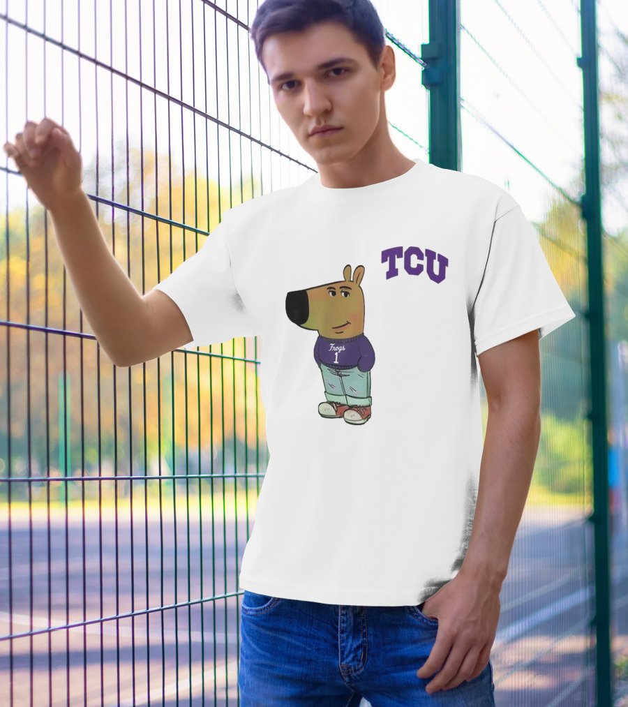 TCU Horned Frogs Chill Guy Cartoon Character In Frogs Jersey T-Shirt