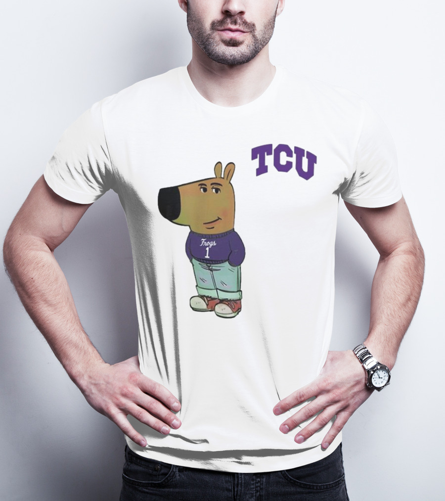 TCU Horned Frogs Chill Guy Cartoon Character In Frogs Jersey T-Shirt