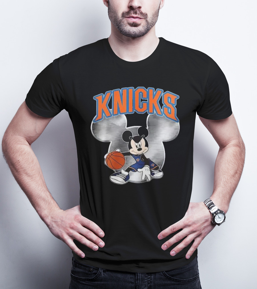 Knicks Mickey Mouse Basketball Christmas T-Shirt