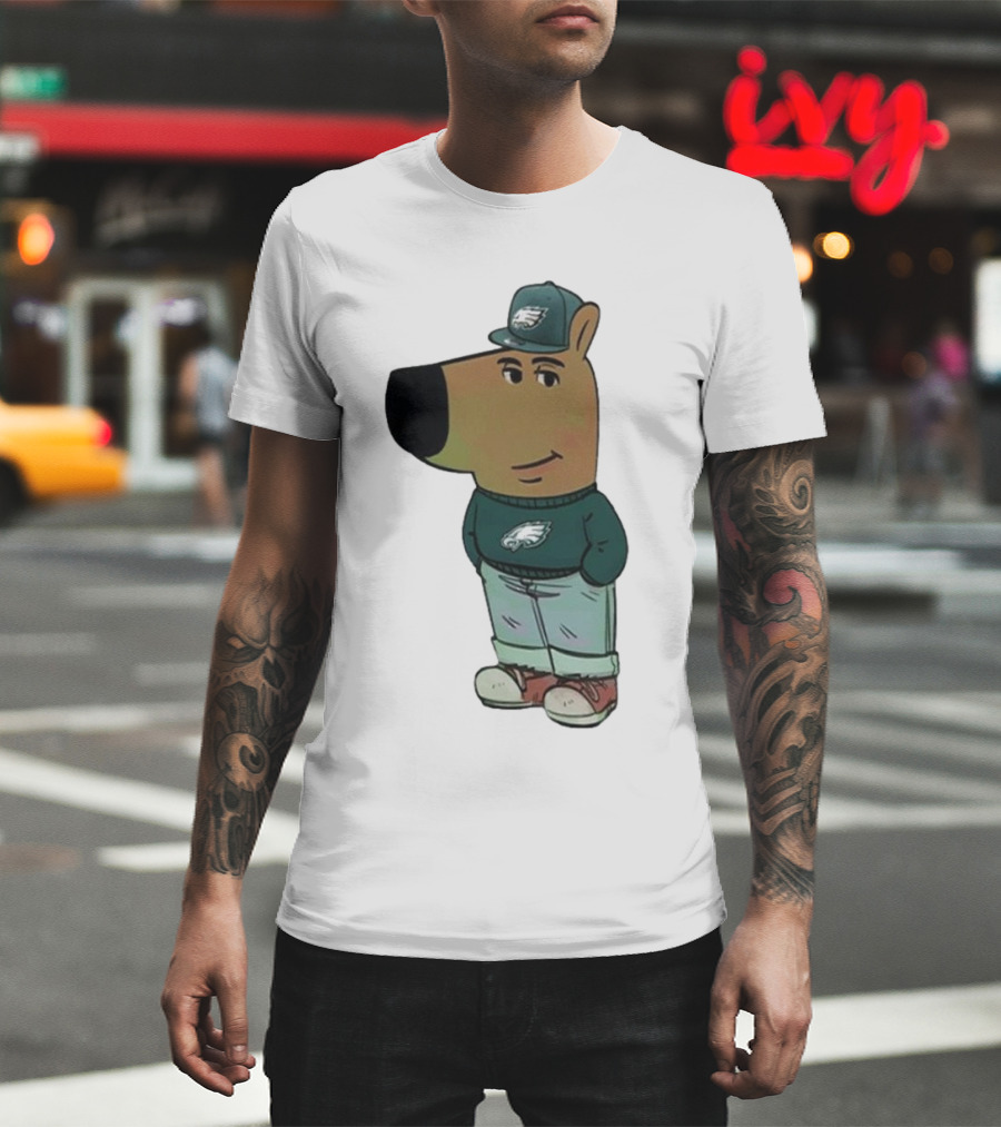I Am Just A Chill Guy Philadelphia Eagles Character In Hat T-Shirt