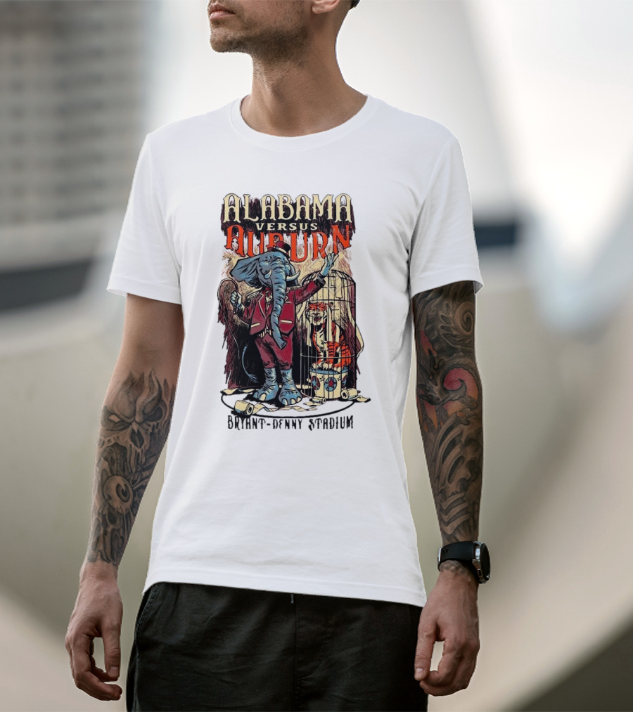 Alabama Versus Auburn Bryant-Denny Stadium Iron Bowl Week T-Shirt