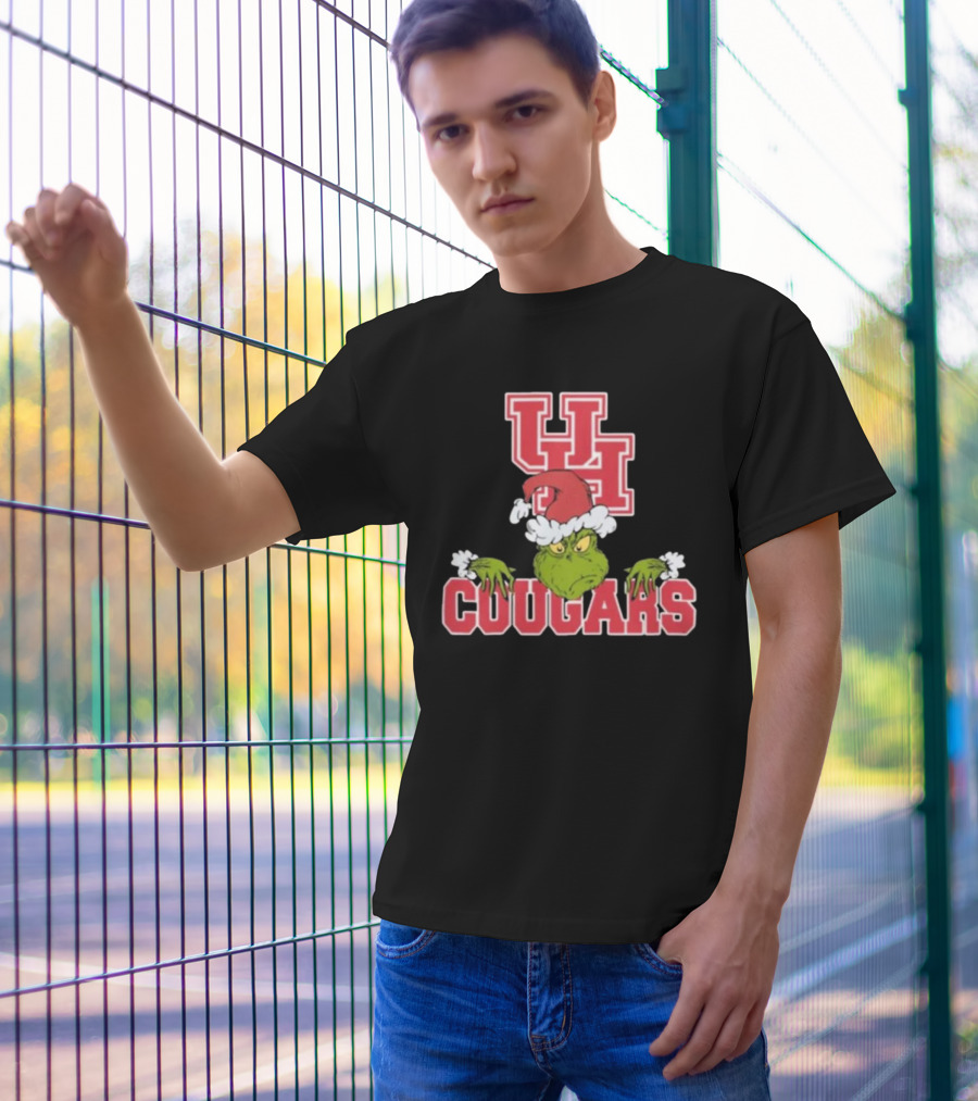 NCAA Houston Cougars Grinch Christmas T-Shirt