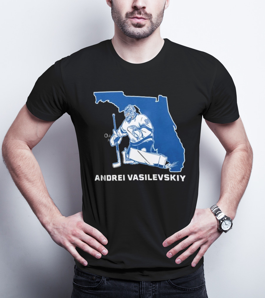 Andrei Vasilevskiy Tampa Bay Hockey Florida Map T-Shirt
