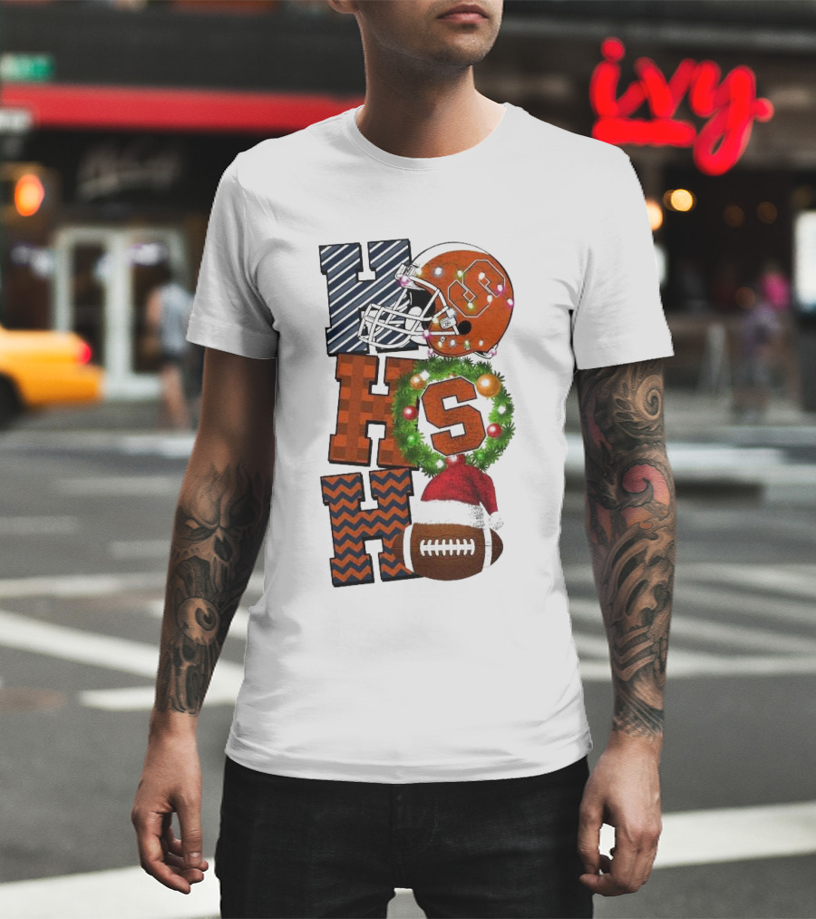 Syracuse Orange Football Ho Ho Ho Christmas Game Day T-Shirt