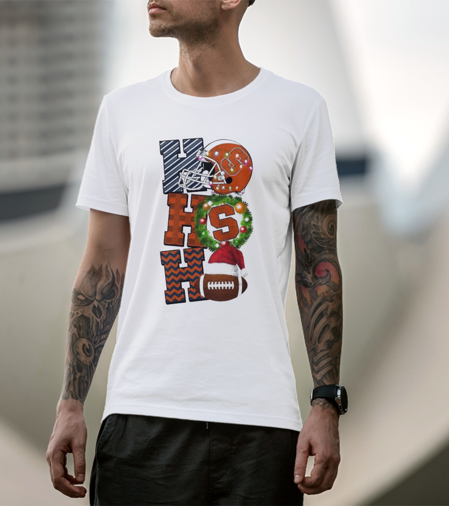 Syracuse Orange Football Ho Ho Ho Christmas Game Day T-Shirt