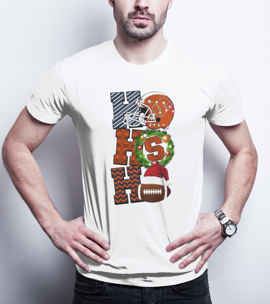 Syracuse Orange Football Ho Ho Ho Christmas Game Day T-Shirt