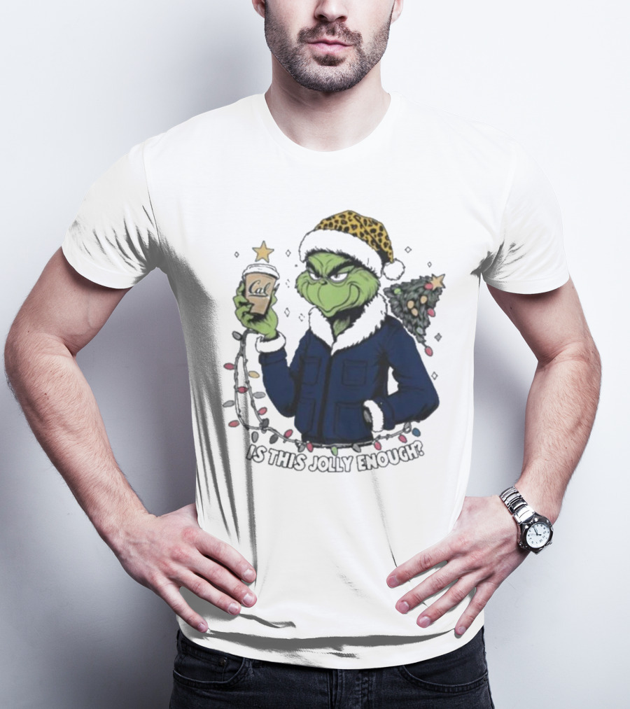 California Golden Bears X Grinch Is This Jolly Enough Merry Christmas T-Shirt