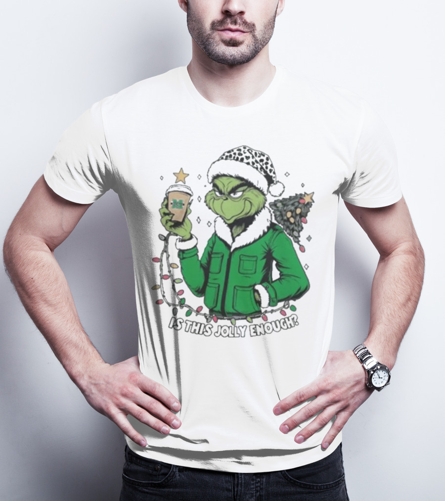 Marshall Thundering Herd Santa Grinch Is This Jolly Enough Merry Christmas T-Shirt