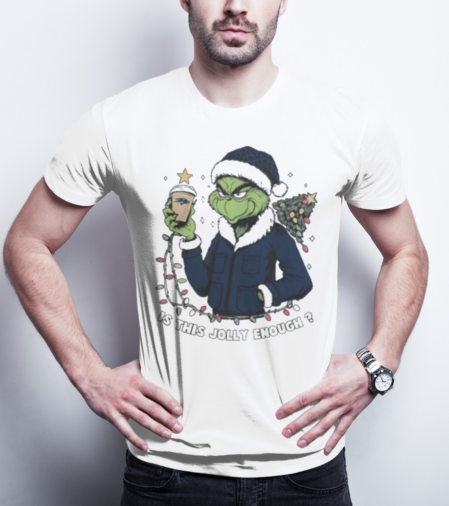 Nevada Wolf Pack Santa Grinch Is This Jolly Enough Merry Christmas T-Shirt