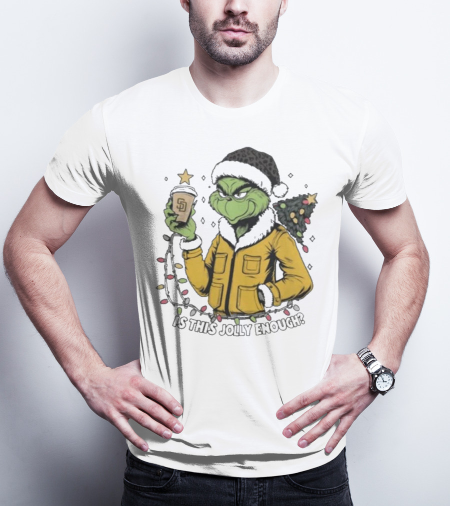 San Diego Padres Grinch Is This Jolly Enough Merry Christmas T-Shirt