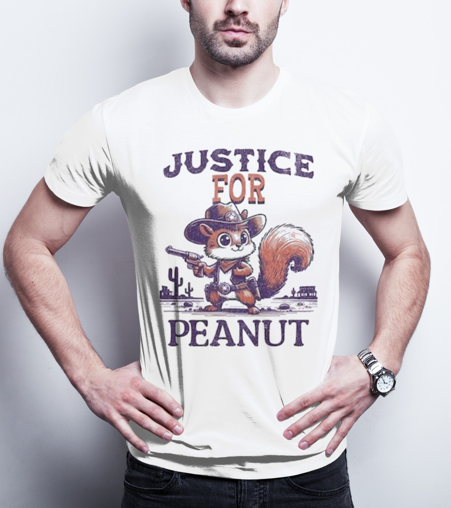 Justice For Peanut The Cowboy Squirrel T-Shirt