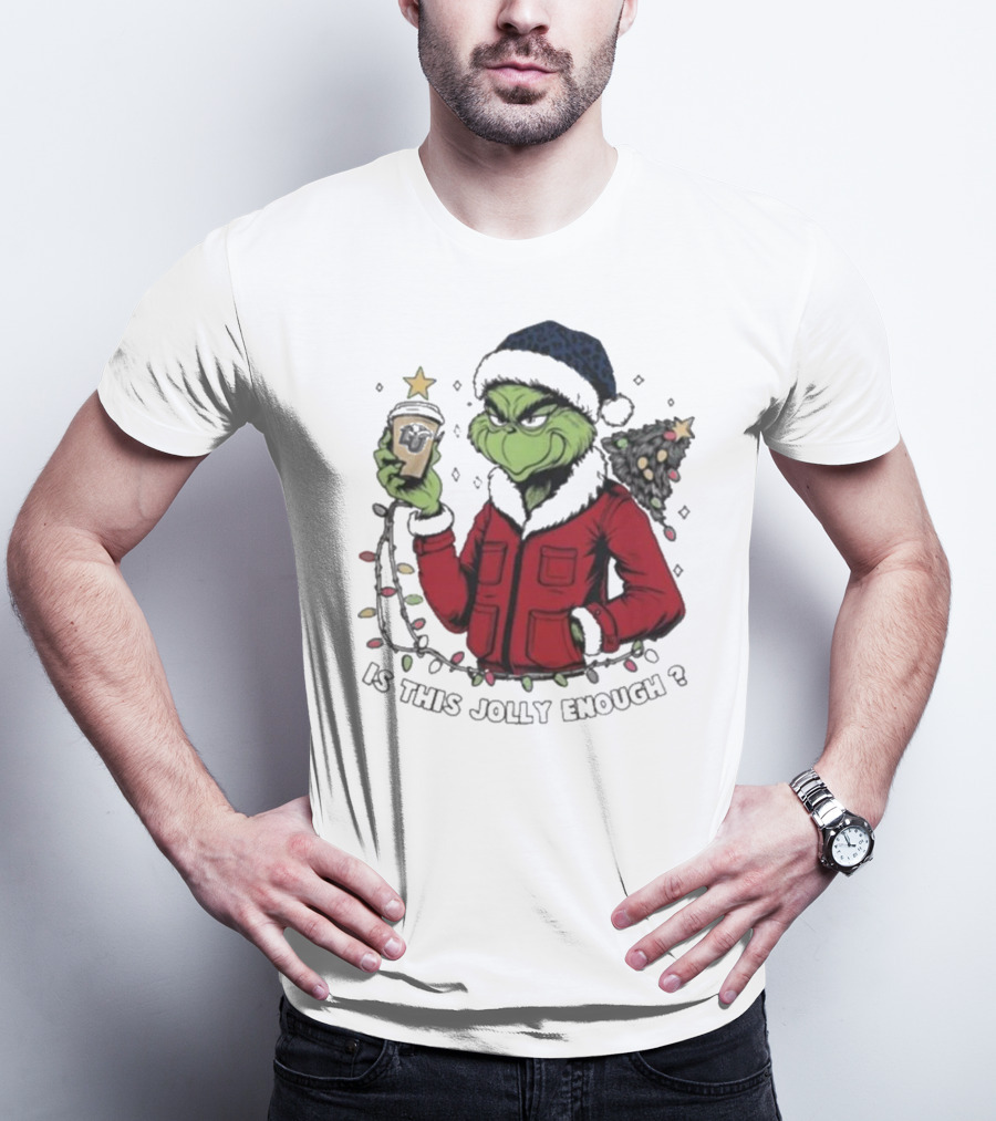 Liberty Flames Grinch Christmas Is This Jolly Enough Merry Christmas T-Shirt