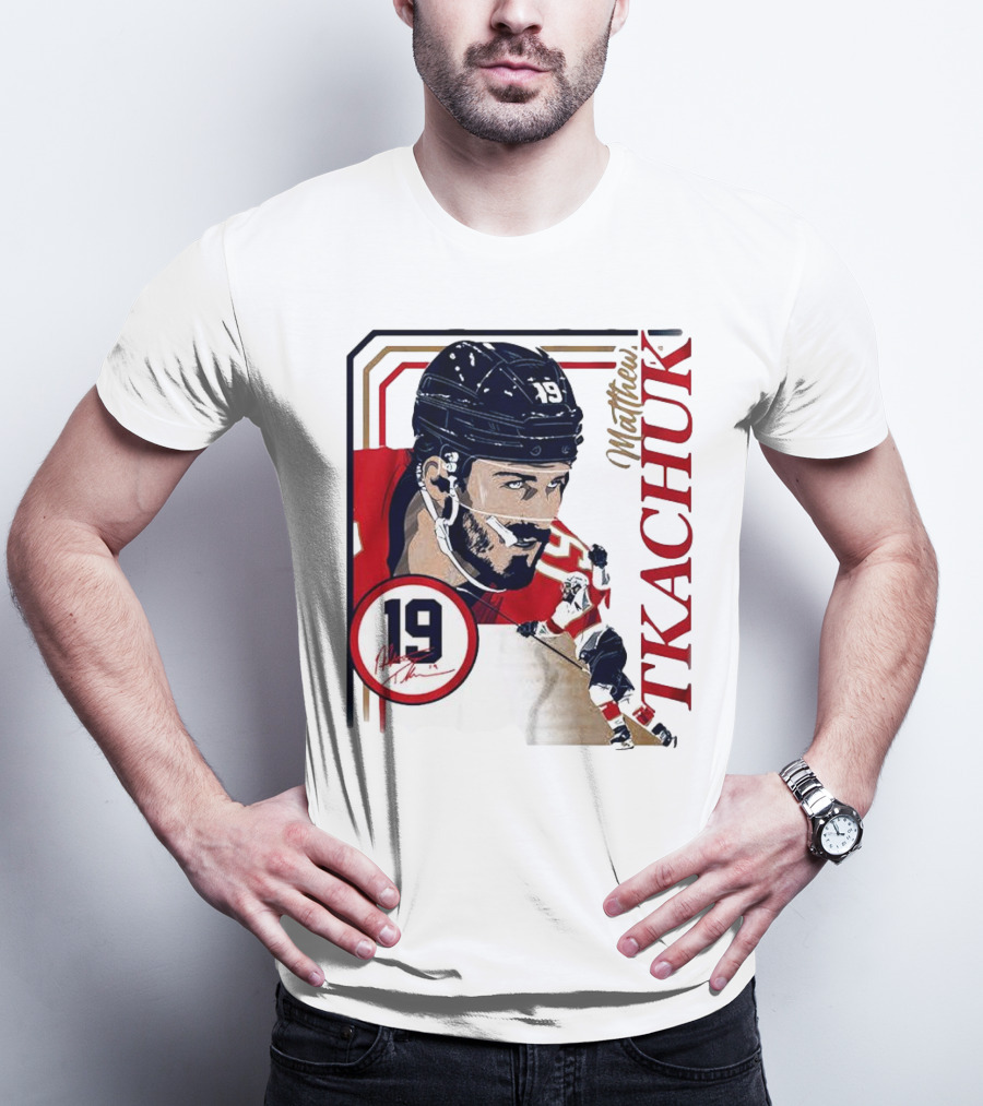 Matthew Tkachuk Number 19 Collage Frame Hockey T-Shirt