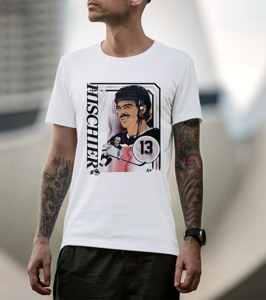 Nico Hischier Collage Frame Number 13 Hockey T-Shirt