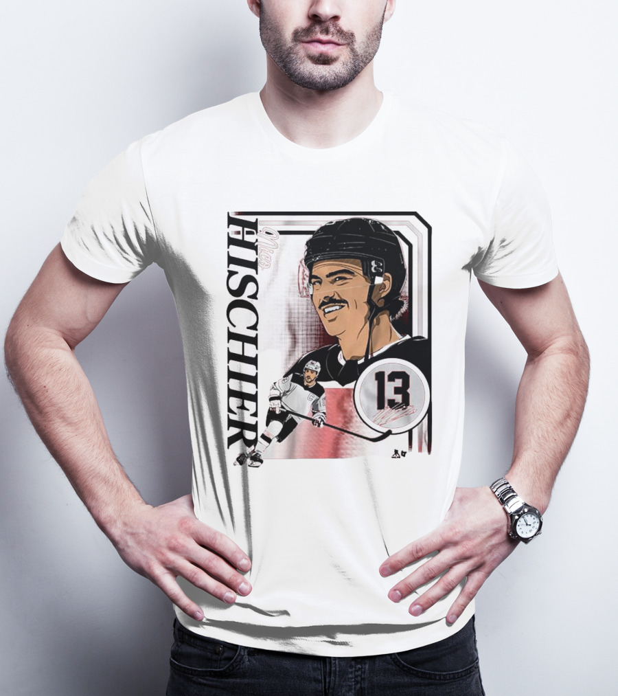 Nico Hischier Collage Frame Number 13 Hockey T-Shirt