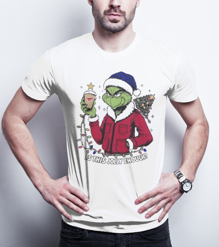 SMU Mustangs Santa Grinch Is This Jolly Enough Merry Christmas T-Shirt
