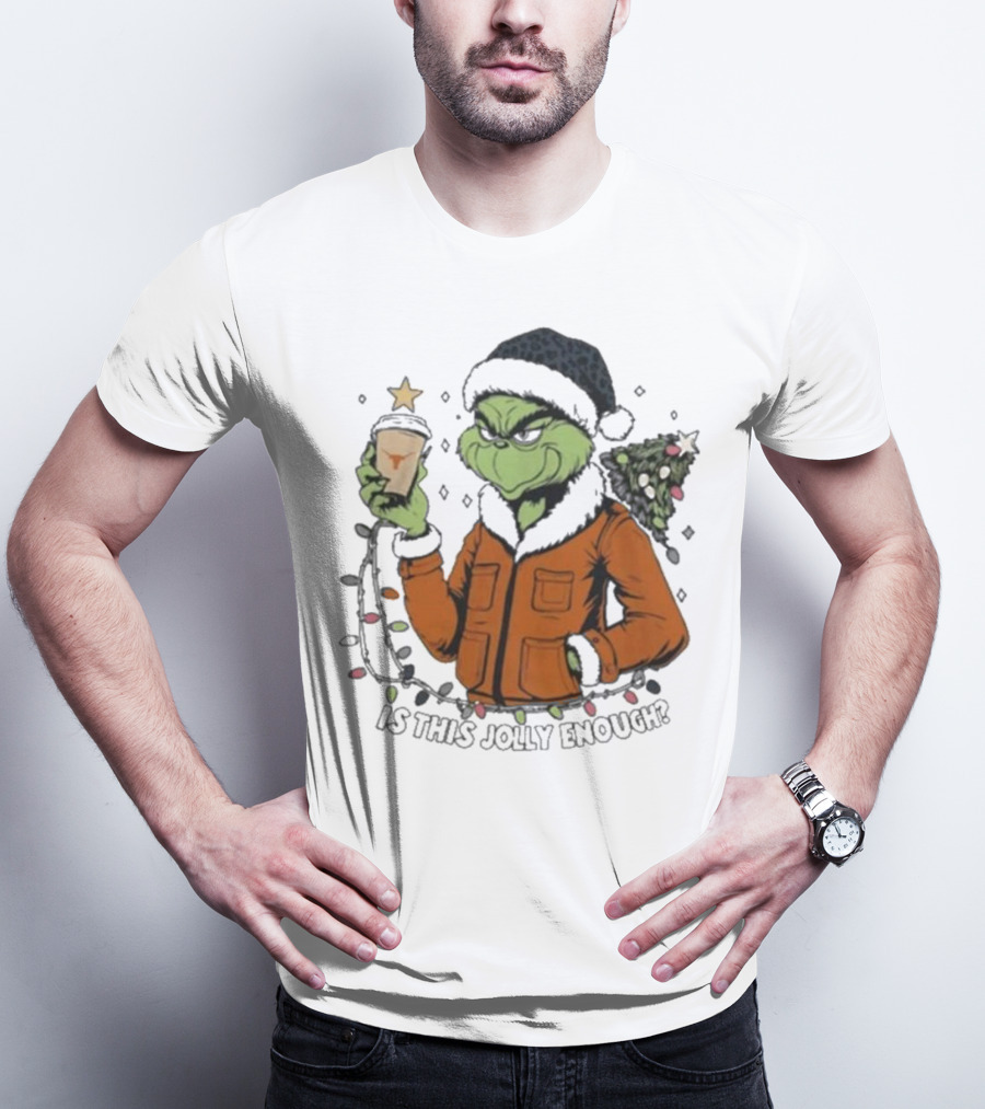 Texas Longhorns Santa Grinch Is This Jolly Enough Merry Christmas T-Shirt
