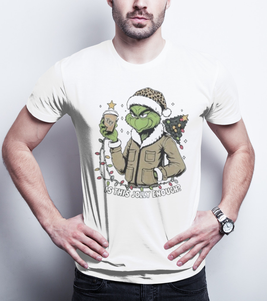 UCF Knights Grinch Santa Is This Jolly Enough Merry Christmas T-Shirt