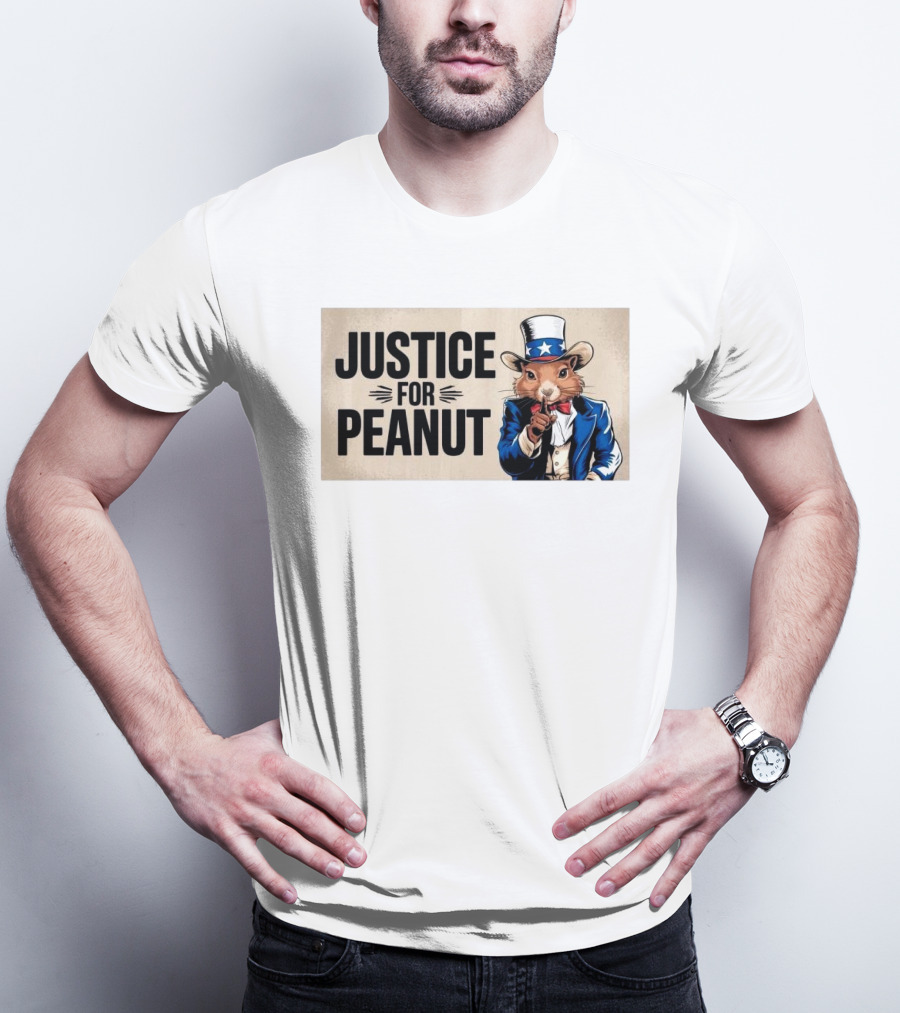 Justice For Peanut Squirrel Uncle Sam T-Shirt